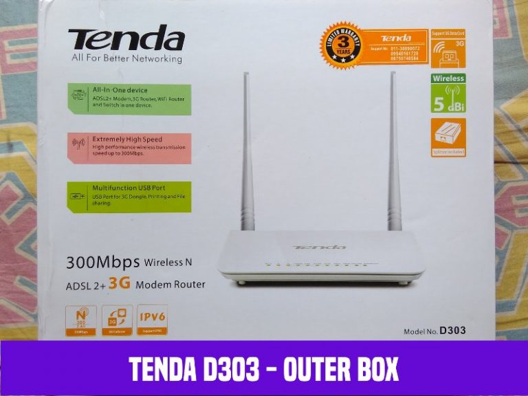 Tenda Modem Router D303 ADSL 2+ Review